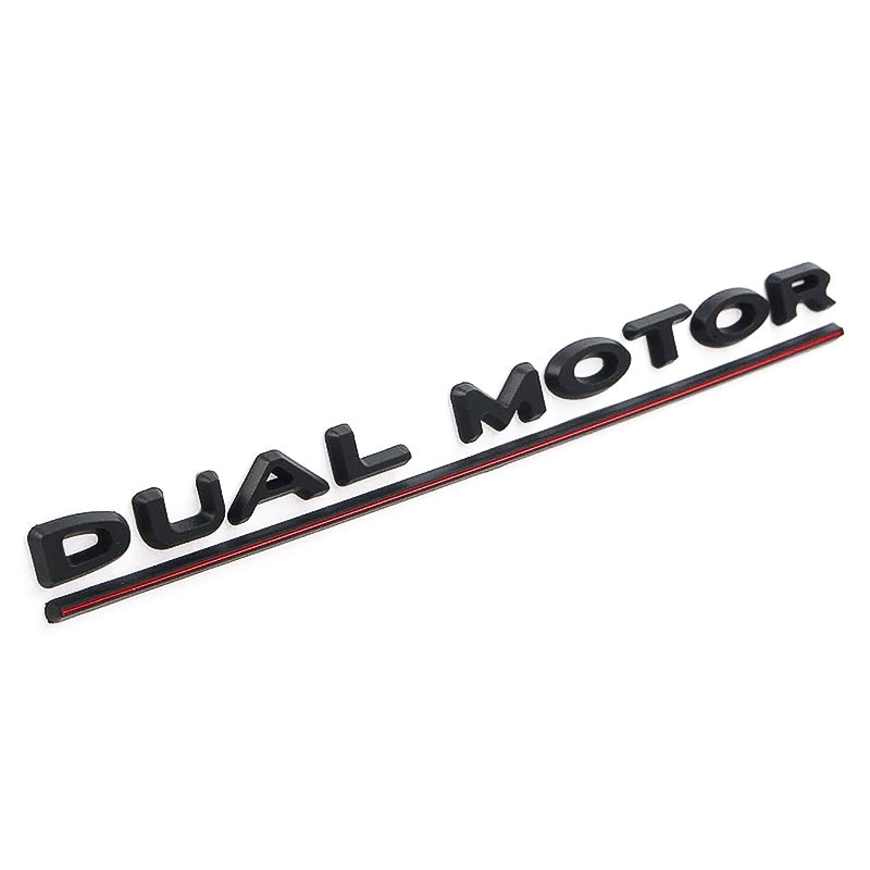 Tesla Model 3 & Y 'Dual Motor' Badge | Matte Black | Gloss Black - Eevify