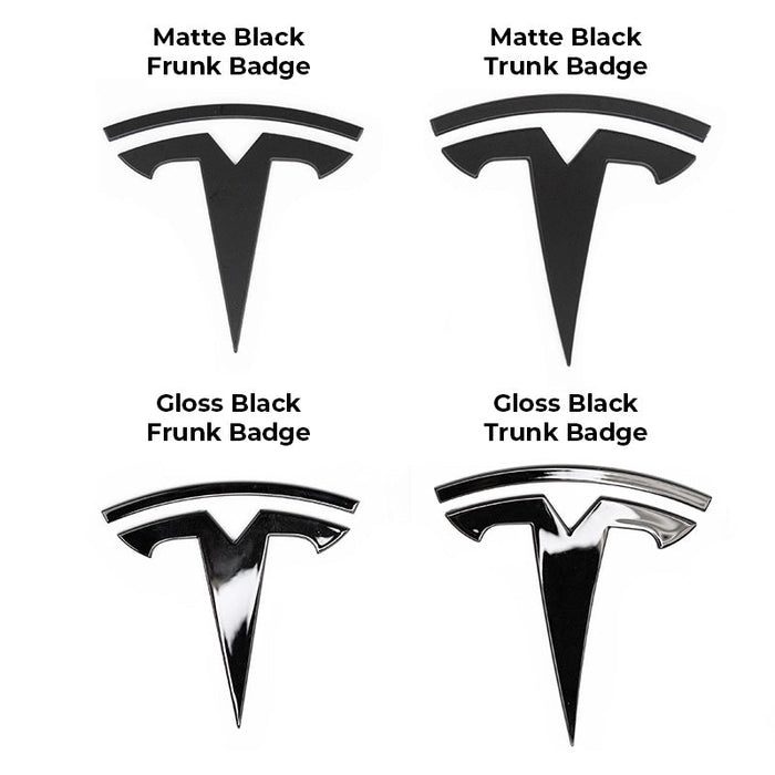 Tesla Model Y Tesla 'T' Badges | 2021-2024 | Gloss Black | Matte Black ...